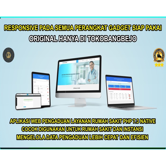 Jual Aplikasi Sistem Pengaduan Layanan Rumah Sakit PHP & MYSQLI SIAP PAKAI | Shopee Indonesia