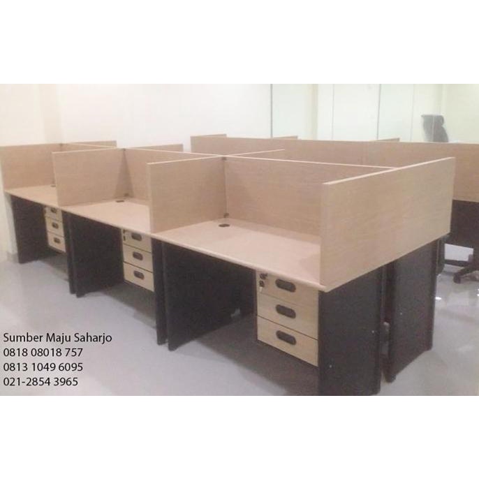 Jual Meja Partisi Workstation Meja Kerja Sekat Kantor Cubicle p 120 cm ...