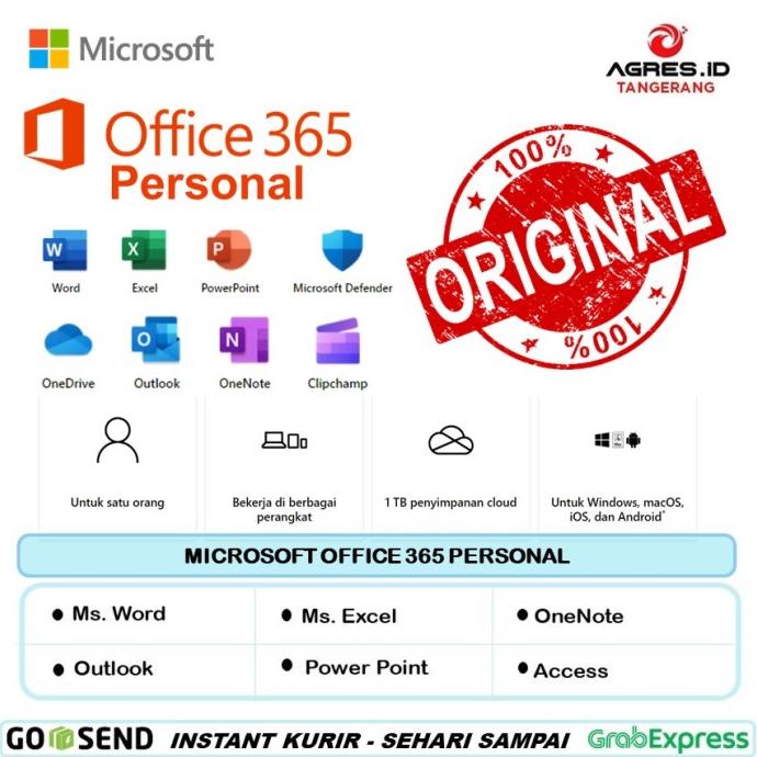 Jual MICROSOFT OFFICE 365 PERSONAL ORIGINAL LICENSE 1 YEAR until 3 YEARS | Shopee Indonesia