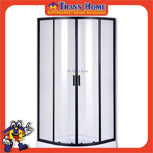 Jual Shower Screen + Tray Ic-9024 Black Kotak dan Oval (ICEPOL ...