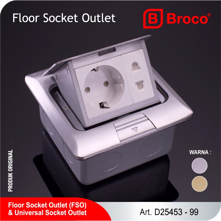 Jual Broco Electrical D25453 Floor Socket Outlet + Universal Socket ...