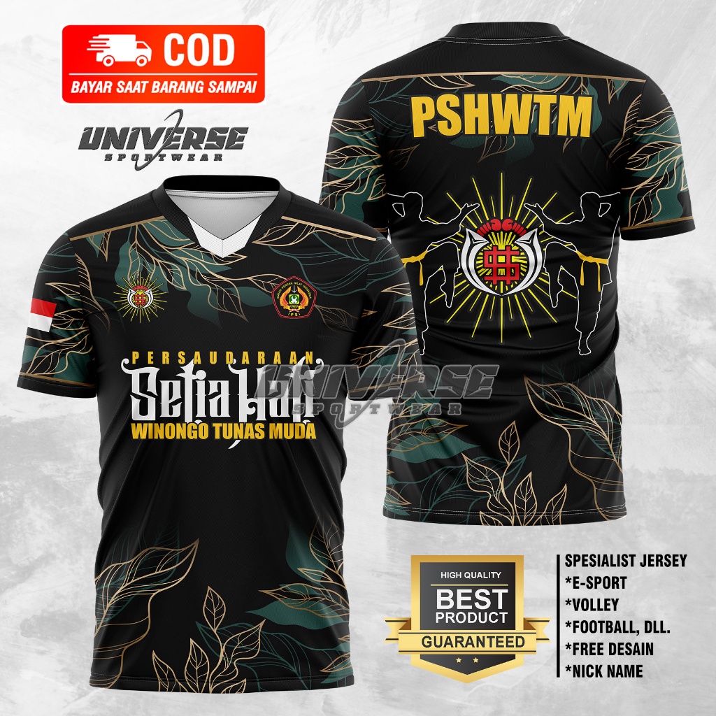 Jual Jersey Pencak Silat PSHWTM Setia Hati PSHT Kaos PSHW Persaudaraan ...