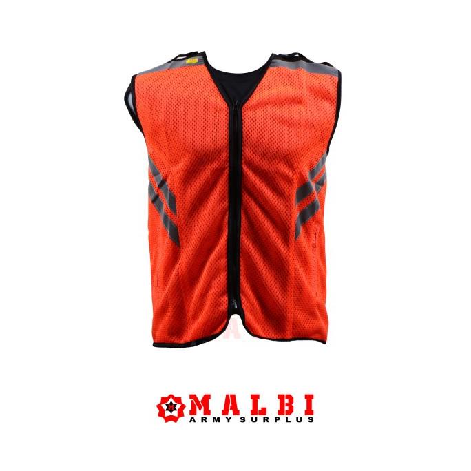 Jual Rompi Jaring Rusuk Rompi Proyek Safety Parkir Polos Oren Orange ...