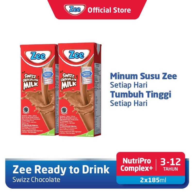 Jual Zee UHT Swizz Chocolate Milk 185ml (2 Pcs) | Shopee Indonesia