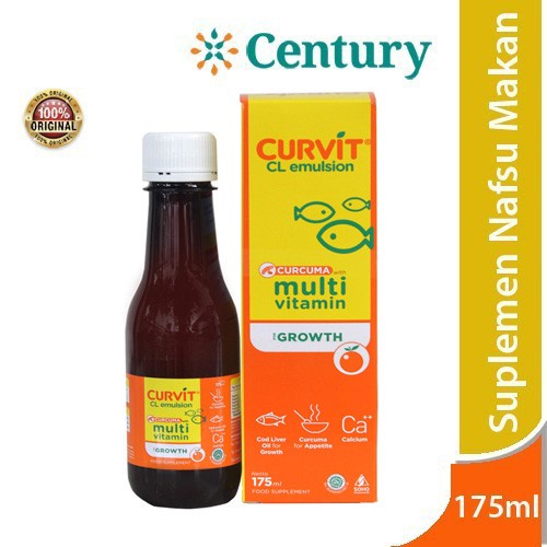 Jual Curvit CL Emulsion Syrup Orange 175ml / Multivitamin Anak | Shopee ...