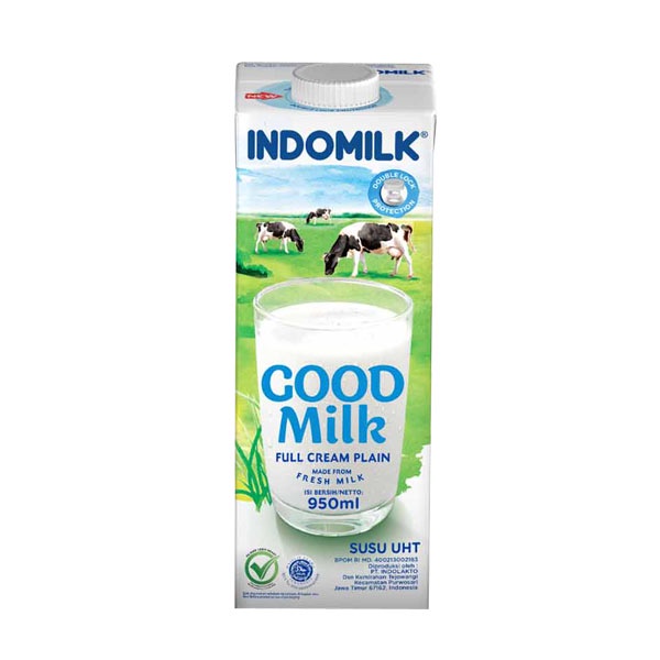 Jual INDOMILK UHT PLAIN 950 ML - SUSU | Shopee Indonesia