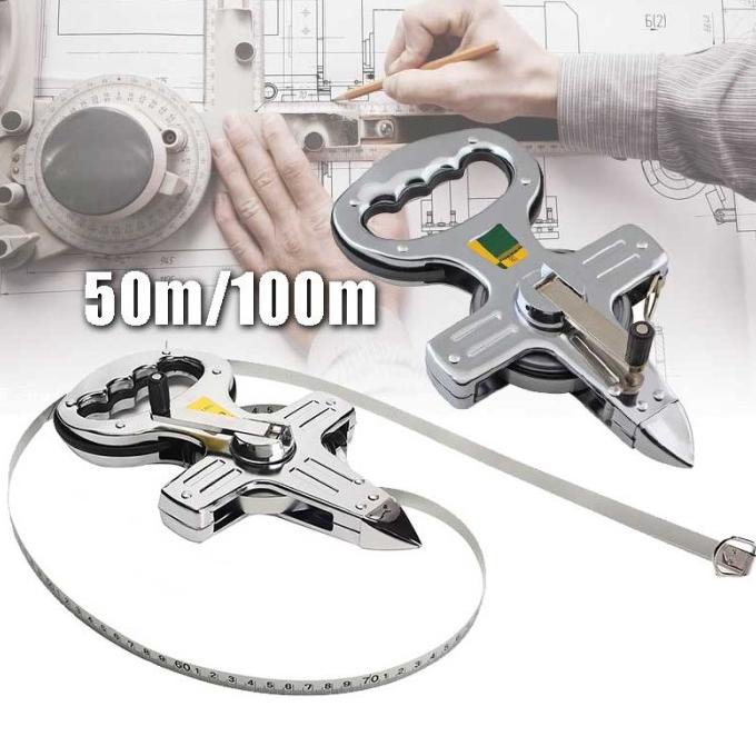 Jual 50 100 Meter Meteran/Tancap Meteran Fiber Stainless Steel Paling ...