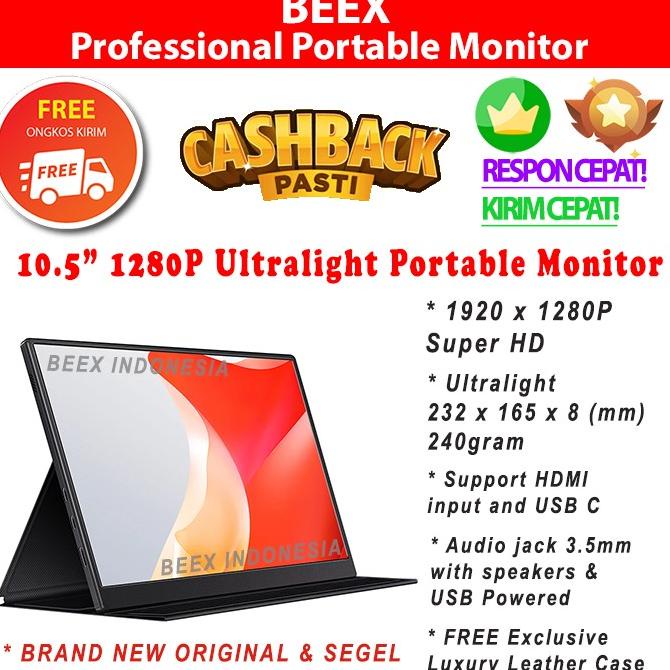 Jual Trend Beex 10.5" 1280P Hdr Ultralight Portable Monitor Type C Hdmi ...