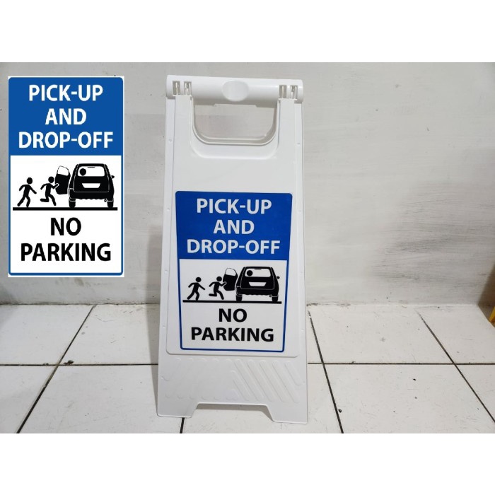 Jual Plang Warna Rambu Putih Stiker Drop Off Pick Up Only Khusus Wanita ...