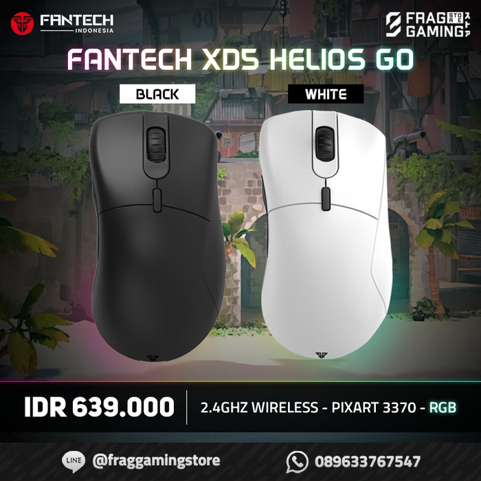 Jual Fantech Helios Go XD5 / XD-5 RGB Wireless - Gaming Mouse - Black ...