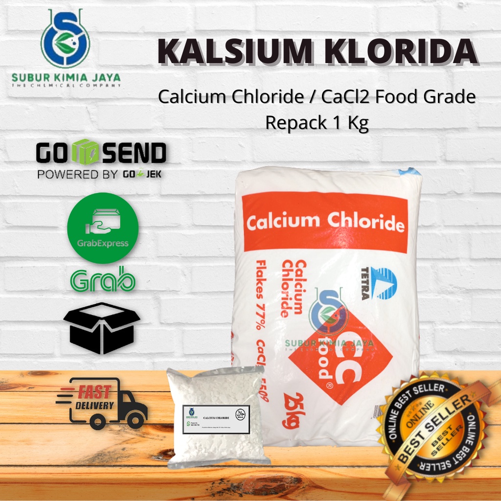 Jual Calcium Chloride FOOD GRADE / Kalsium Klorida / CaCl2 1 KG | Shopee Indonesia