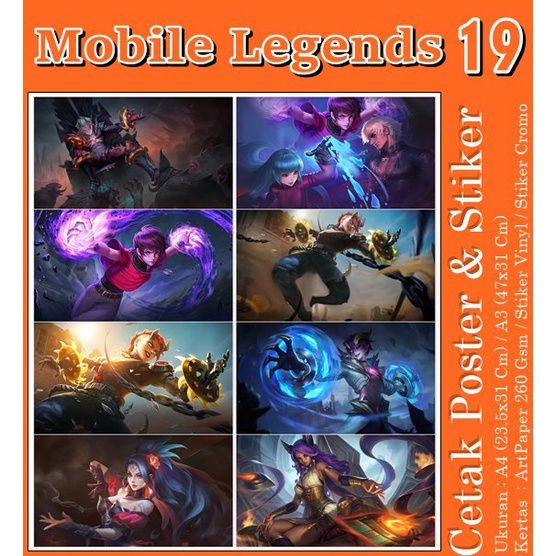 Jual Sticker Poster | Mobilelegends | Mlbb | Mobile Legends Bangbang ...