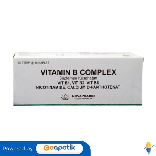 Jual VITAMIN B COMPLEX NOVAPHARIN BOX 100 KAPLET | Shopee Indonesia
