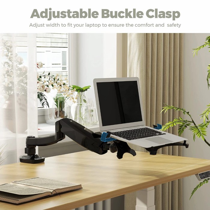 Jual Bracket laptop Arm Full Motion Desk Clamp, Stand laptop adjustable ...
