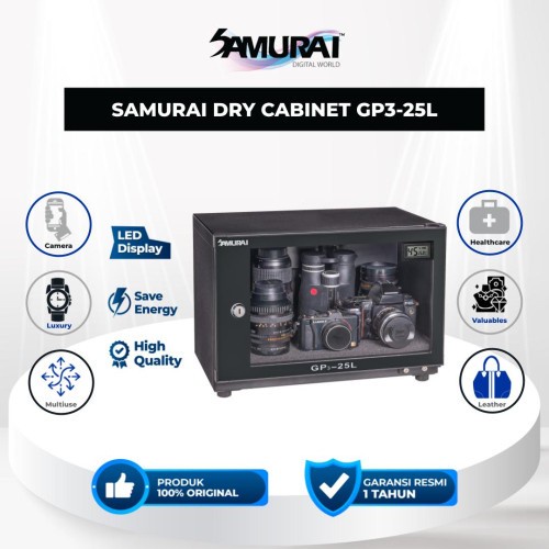 Jual Perawatan Kamera Samurai Dry Box Kamera Gp3-25L Dry Box Cabinet ...