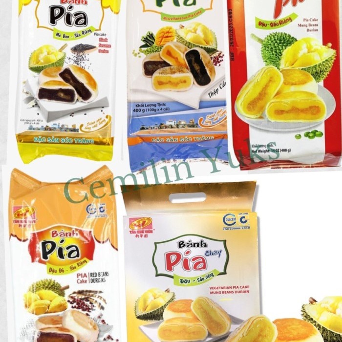 Jual BANH PIA CHAY PIA DURIAN VIETNAM 400G BAKPIA DURIAN TAN HUE VIEN ...