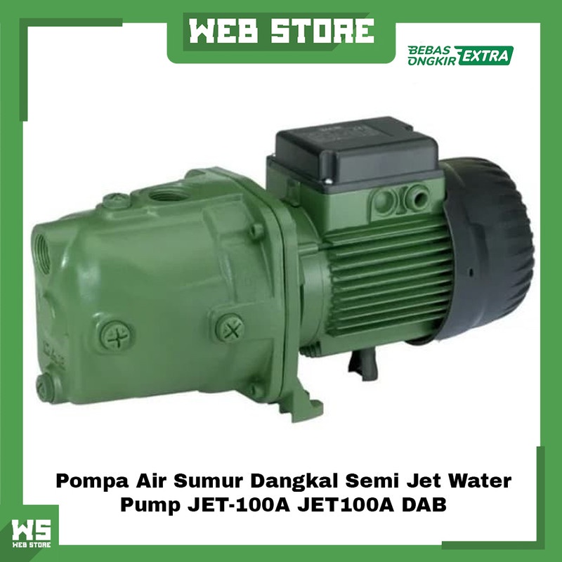 Jual Pompa Air Sumur Dangkal Semi Jet Water Pump JET-100A JET100A DAB ...