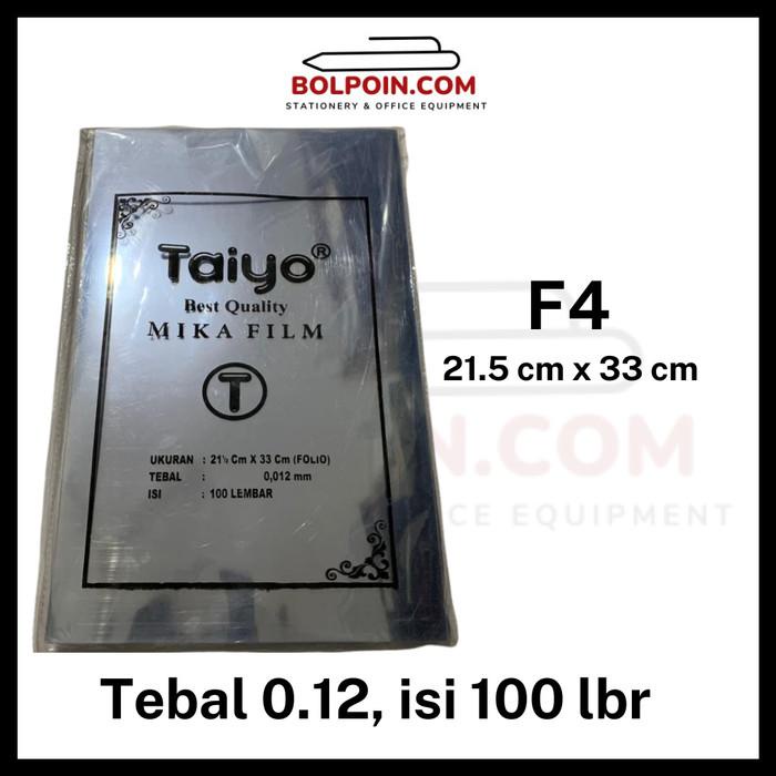 Jual Mika Cover Bening F4 Tebal 0.12 Merek Taiyo Plastik Mika Jilid ...