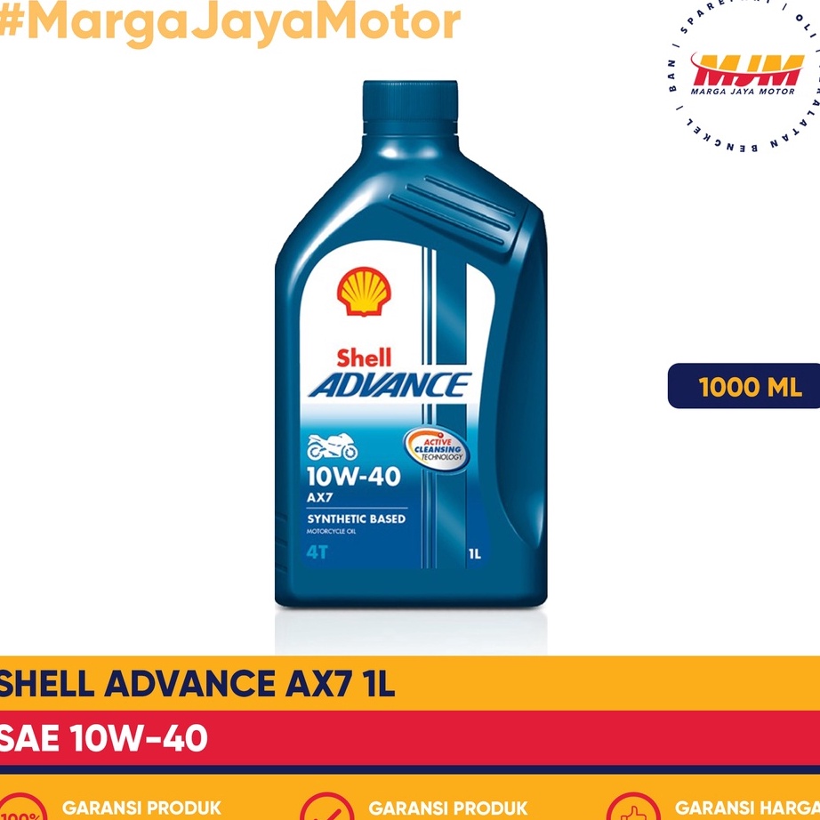 Jual Star Seller,! Shell Advance AX7 4T 10W/40 1000ml Shell Oil 1L | Shopee Indonesia