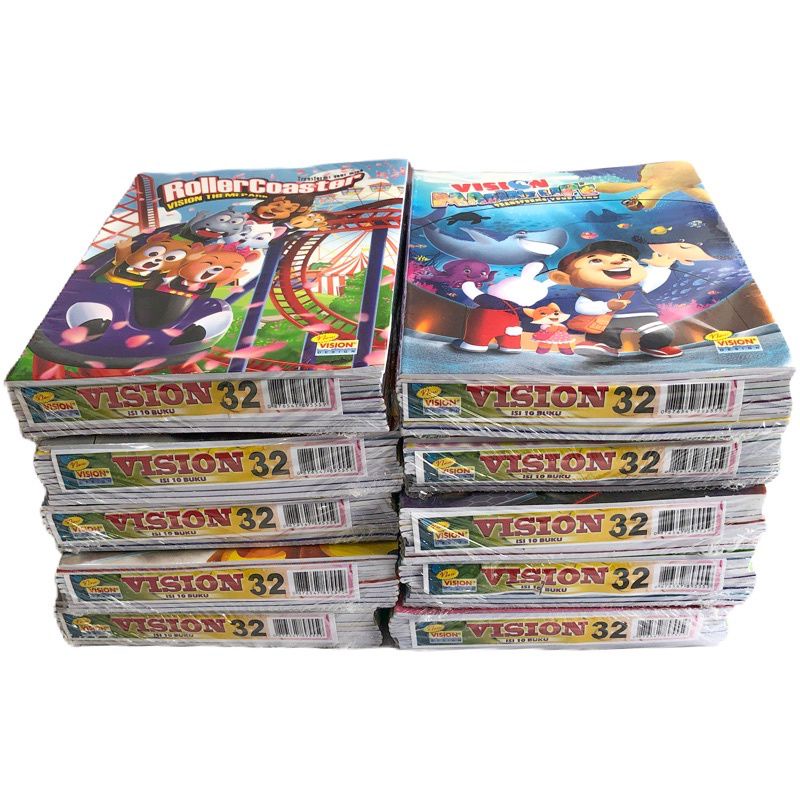 Jual BUKU TULIS VISION 32 LEMBAR 1 PACK ISI 10 PCS BUKU VISION | Shopee ...