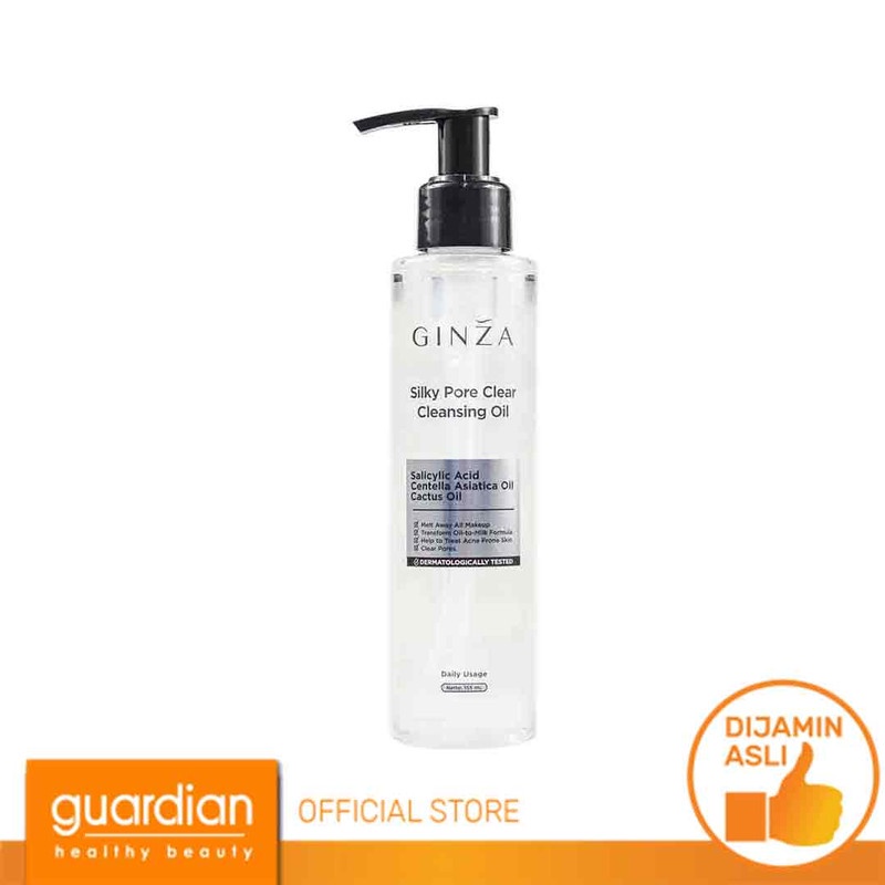 Jual GINZA Silky Pore Clear Cleansing Oil 155ml | Shopee Indonesia