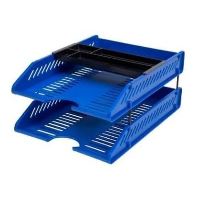 Jual RAK KERTAS / LETTER TRAY SET COBALT BLUE BANTEX 9872 11 | Shopee ...
