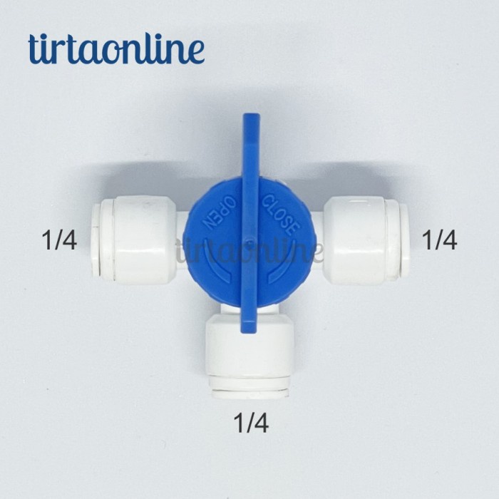Jual Ball Valve / Stop Kran 3 way (Selang 1/4″) | Shopee Indonesia