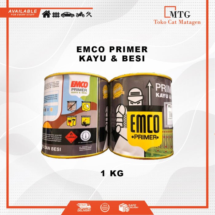 Jual Emco Primer Kayu Dan Besi 1Kg Cat Dasar Kayu & Anti Karat Besi | Shopee Indonesia