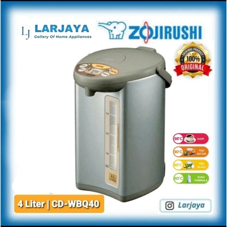 Jual Termos Listrik/ Electric Pot Zojirushi 4 liter CD-WBQ40.TS ...
