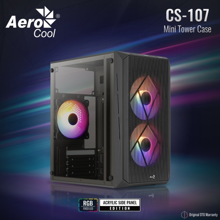 Jual Terlaris Aerocool Cs107 3Fan Frgb Matx Acrylic Side Panel | Shopee Indonesia