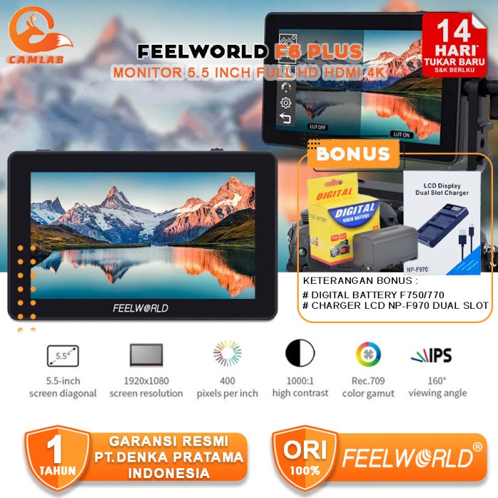 Jual Feelworld F6 Plus Feelworld 5 7 Full Hd Hdmi On Camera Monitor