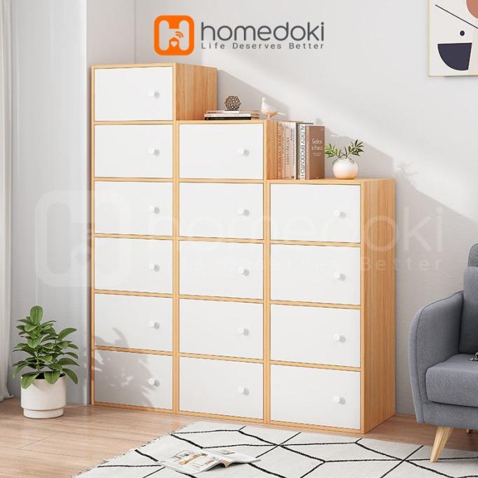 Jual Kabinet penyimpanan kayu / Lemari Multifungsi/ 4,5,6 Tier Laci ...