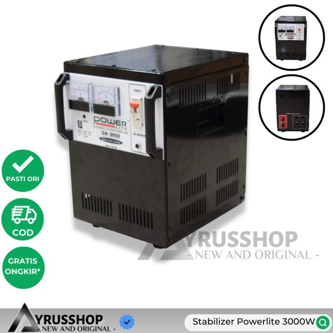 Jual Produk Terbaik] Stavolt 3KVA Powerlite Automatic Voltage Stabilizer Kapasitas 3000W ...