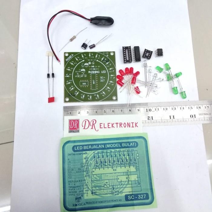 Jual PCB Running LED DIY + PCB + Komponen 1 set komplit praktek ...