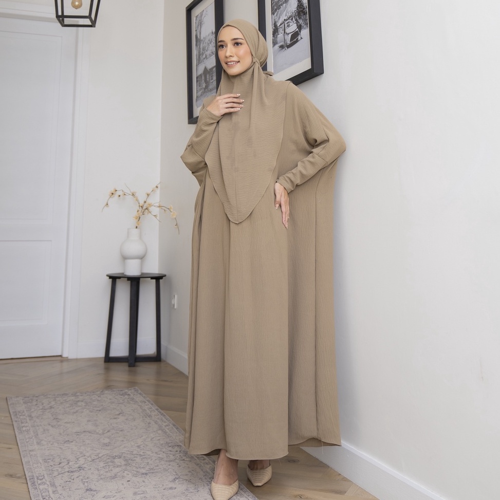 Jual Viral!.. Lozy Hijab - Hafsha Abaya Set (Gamis Umroh Abaya Set Kerudung) | Shopee Indonesia