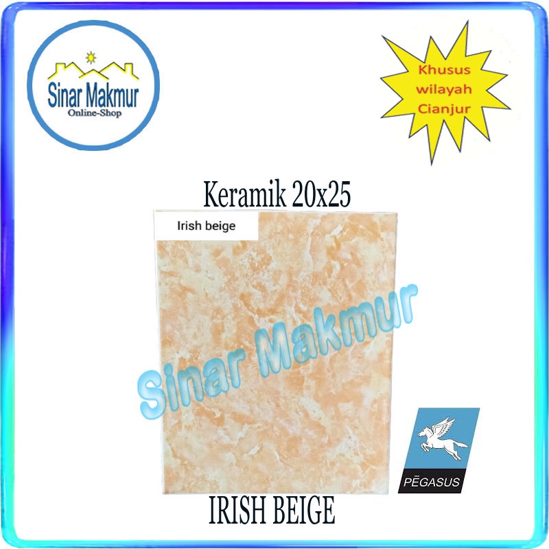 Jual Keramik Dinding 20x25 IRISH BEIGE (PEGASUS) | Shopee Indonesia