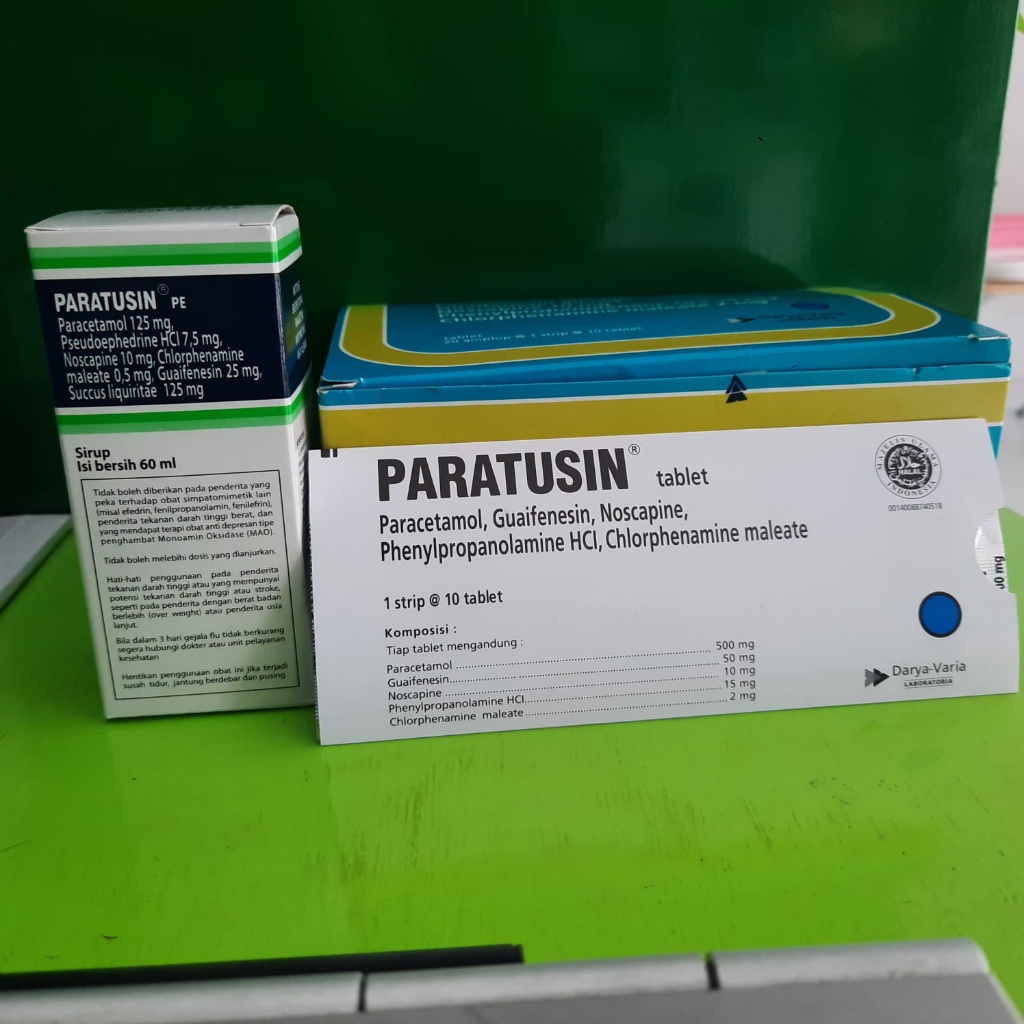 Jual Obat Batuk dan Flu Paratusin Sirup 60 ml dan tablet | Shopee Indonesia