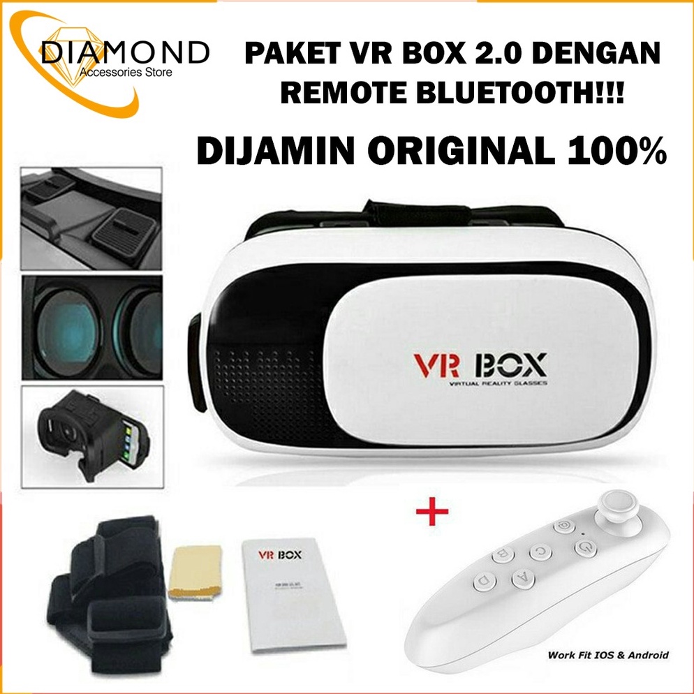 Jual Promo 12.12 [PAKET REMOT] ORIGINAL VIRTUAL REALITY FOR SMARTPHONE ...