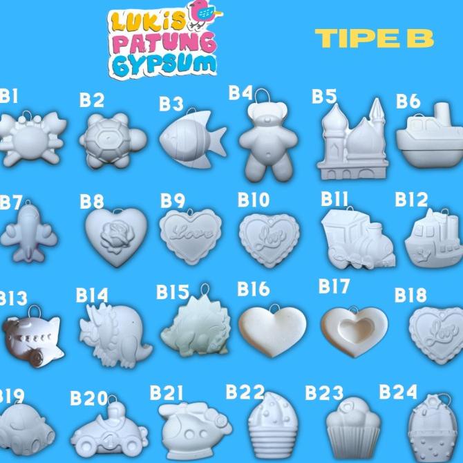 Jual Patung Lukis Gypsum Besar Tipe B / Patung Mainan | Patung Gypsum ...