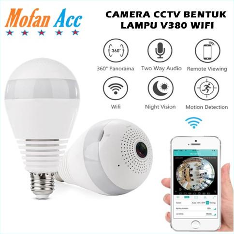 Jual Promo Kamera Lampu V380 Cctv Bentuk Bohlam Panorama V360 Spy Camera Hidden Pengintai Wifi ...