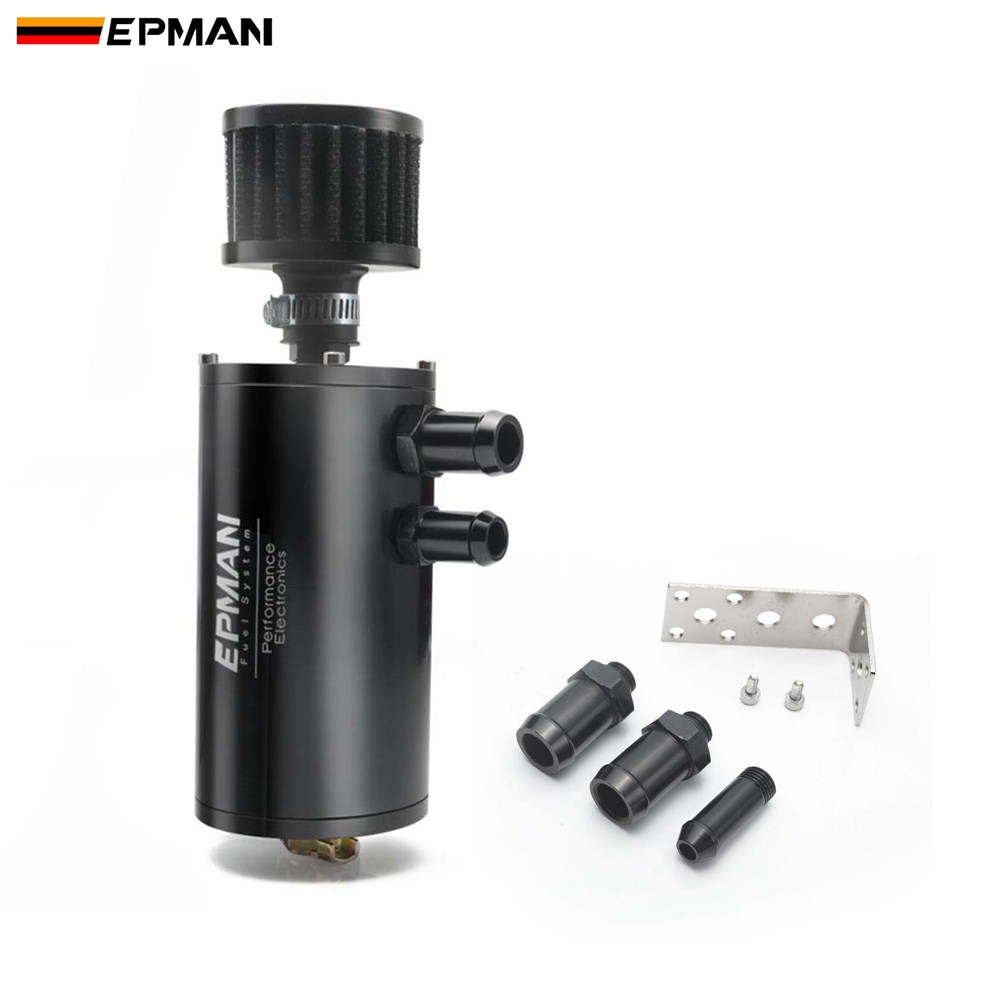 Jual EPMAN Oil Catch Can Tank with Breather Filter Aluminium Round ...