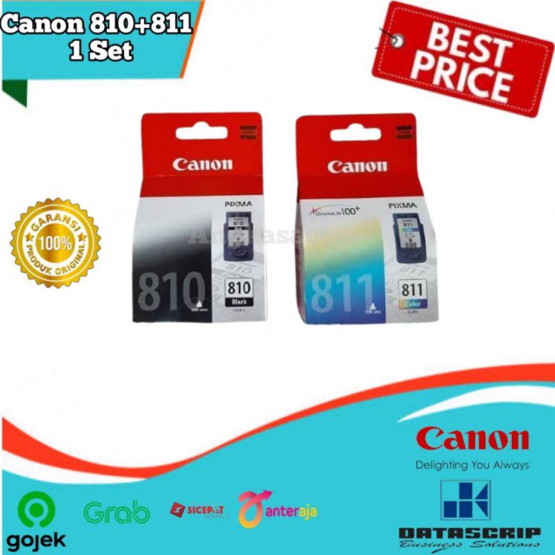 Jual Paket Tinta Canon PG-810 Black + CL-811 Color 1 Set Original Ink ...