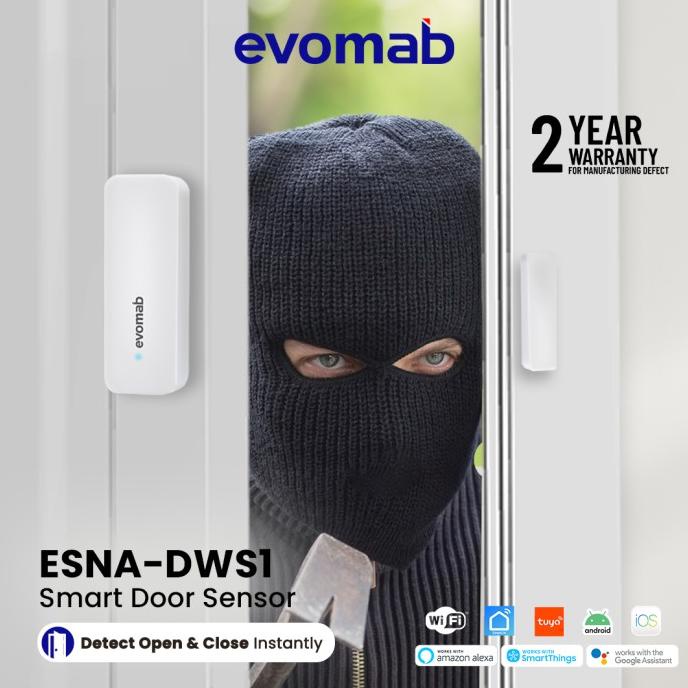 Jual evomab Sensor Pintu & Jendela Wifi IoT Smart Home ESNA-DWS1 ...