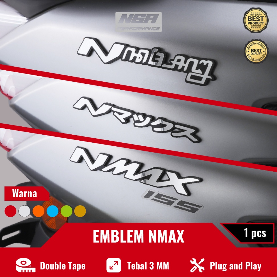 Jual Best Rgj 2PCS EMBLEM NMAX 3D LOGO NMAX JEPANG EMBLEM MOTOR BUKAN ...
