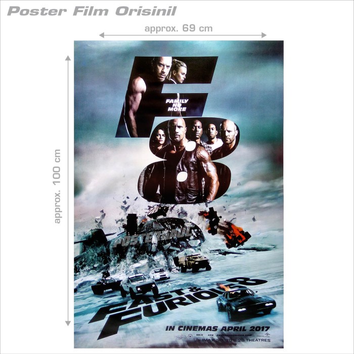 Jual Poster FAST & FURIOUS 8 - Indonesian one sheet 69 x 100 cm ...