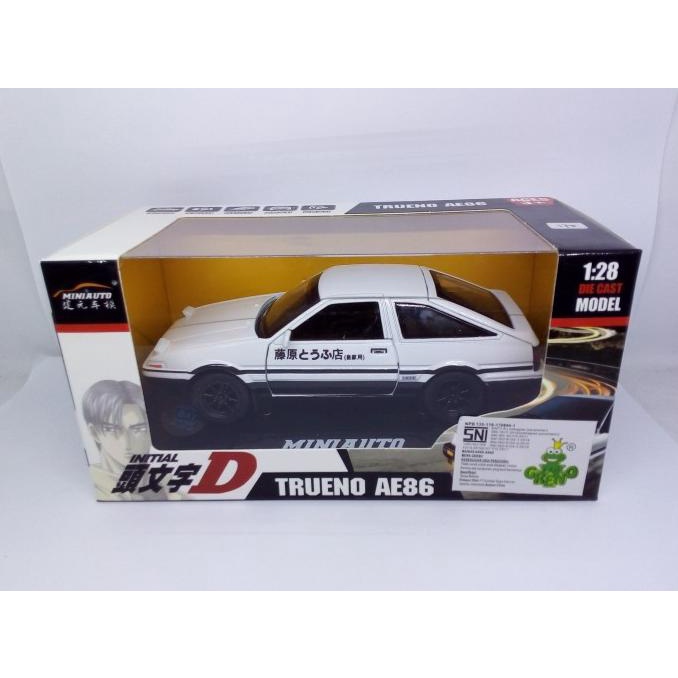 Jual Miniauto 1-28 Diecast Miniatur Mobil Inital D Toyota Trueno Ae86 ...