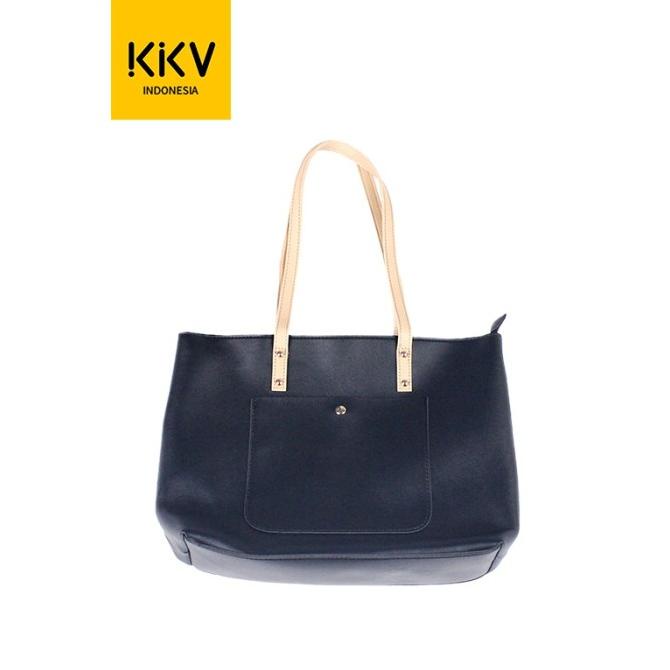 Jual Kkv Simple Tote Bag Wanita Tas Jinjing - Hitam / Khaki / Putih ...