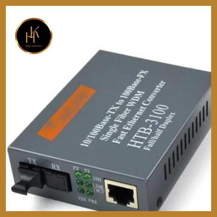 Jual Netlink Htb 3100 Fiber Optic Media Converter RJ45 20km 10/100m ...