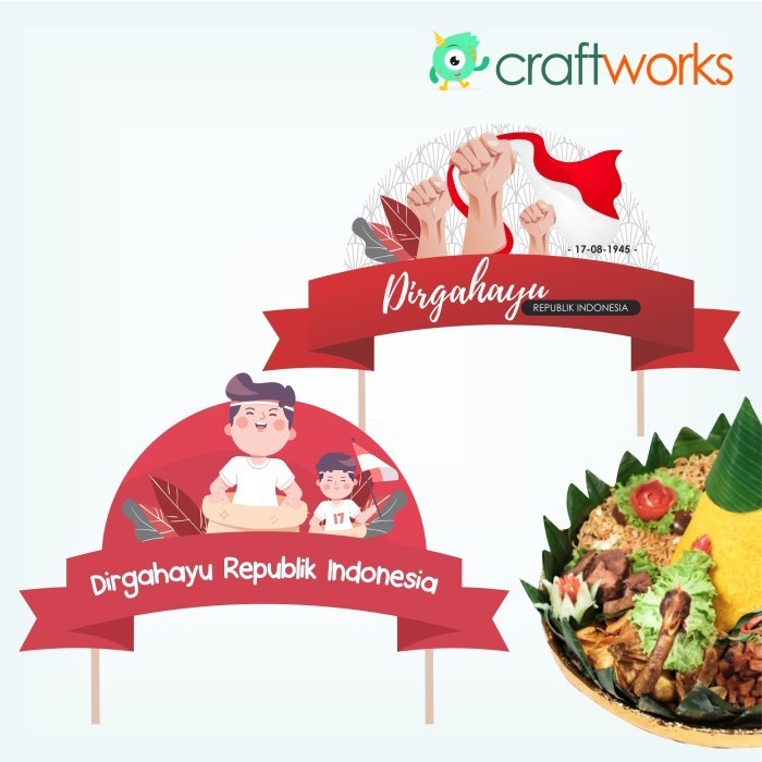 Jual ] HUT RI / DIRGAHAYU 17 AGUSTUS CAKE / TUMPENG TOPPER | Shopee ...