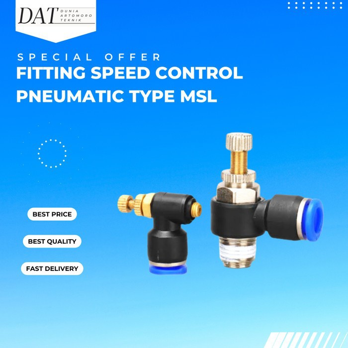 Jual MSL 08-01 Fitting Speed Control Slip Lock Selang 8mm Drat 1/8 Inch ...